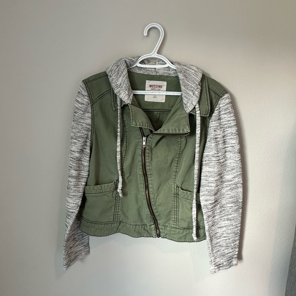 Jackets & Coats | Mossimo Dual Fabric Hooded Jacket | Poshmark